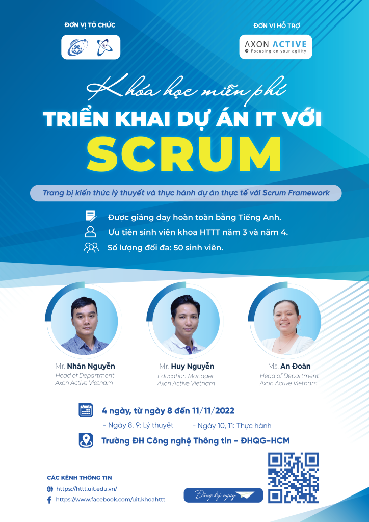 KHÓA HỌC TRIỂN KHAI DỰ ÁN IT VỚI SCRUM | Khoa Hệ thống thông tin